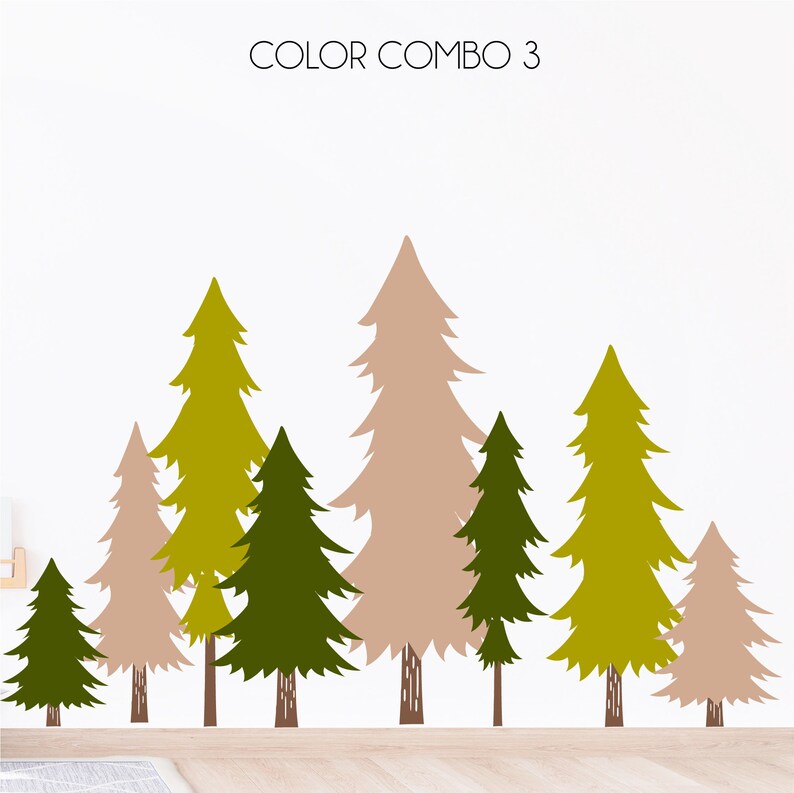 Large Pine Tree Decals Pine Tree Wall Stickers Nursery - Etsy