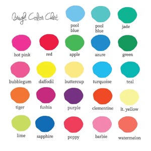 SAMPLE Wall Decal - Color Chart - Etsy