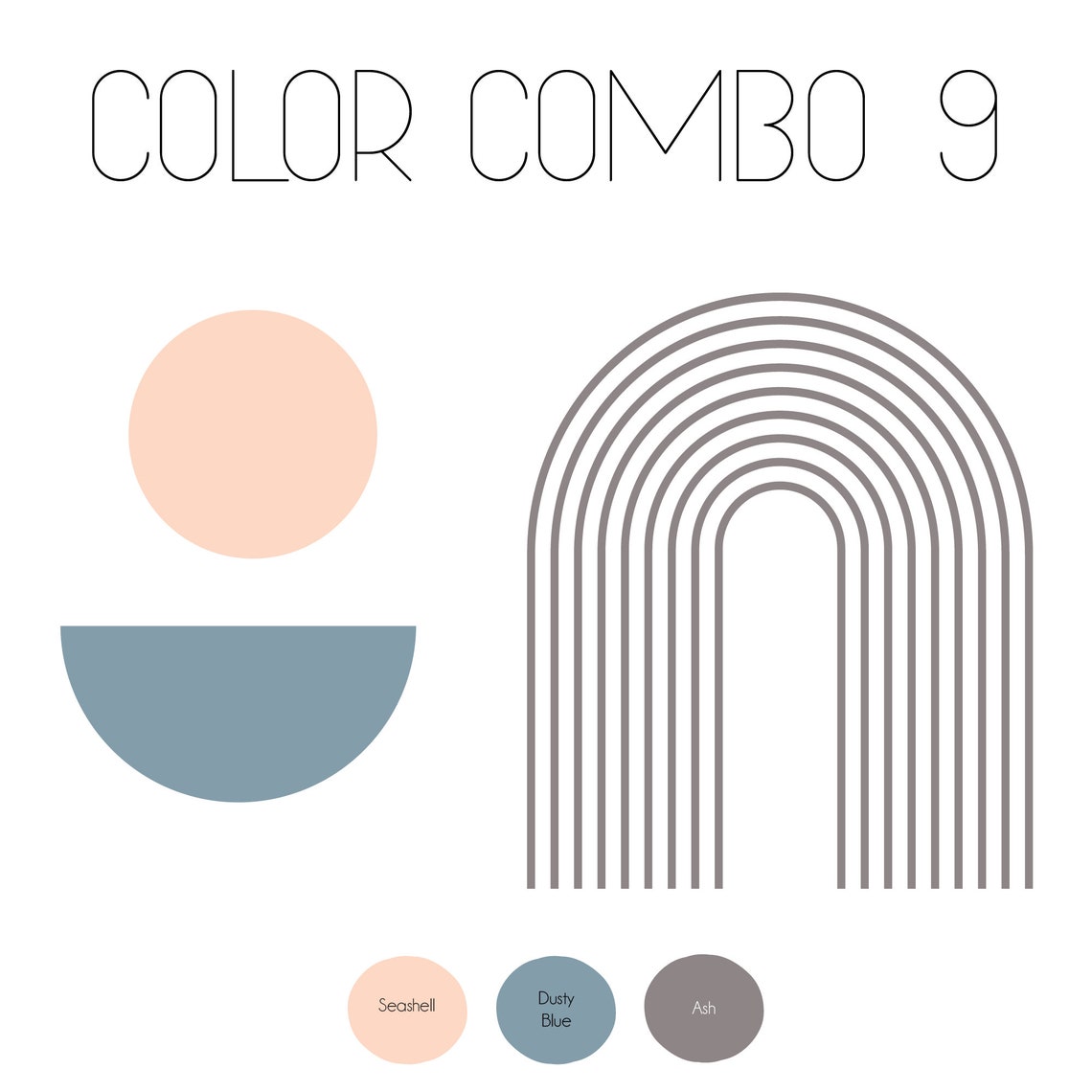 Color Block Wall Decals - Arch Wall Decals - Colorful Bohemian Decor ...