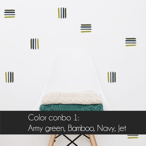 Line Wall Decals, Minimalist Stripe Wall Stickers, Colorful Bohemian ...