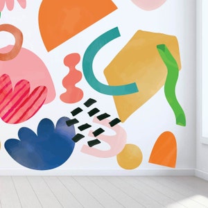 Abstract Wall Decals - Bright Pattern, Colorful, Rainbow, Abstract ...