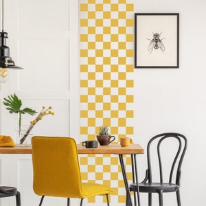 Checkered Pattern Wall Decal, Customizable Checkered Wall Art, Classic ...