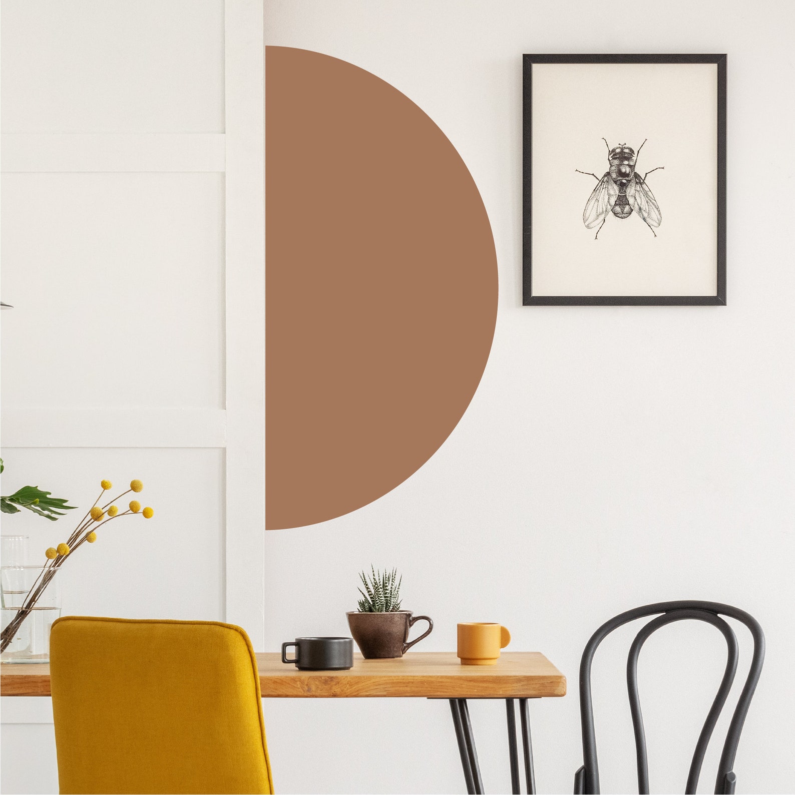 Half Circle Wall Sticker - Geometric Decor - Modern Wall Art ...