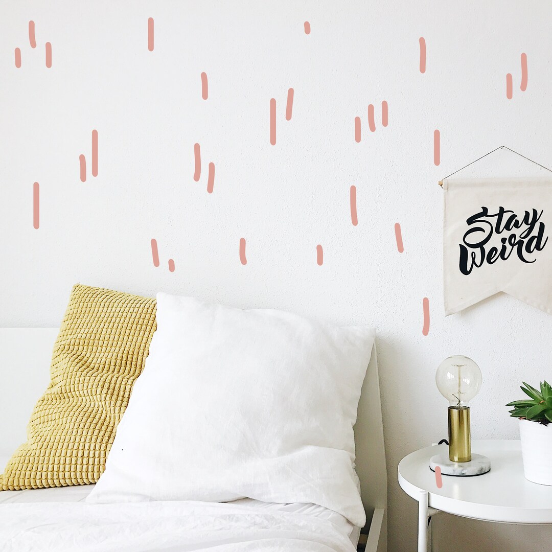 Hand Drawn Marker Line Wall Decals, Peel and Stick Room Decor - Etsy