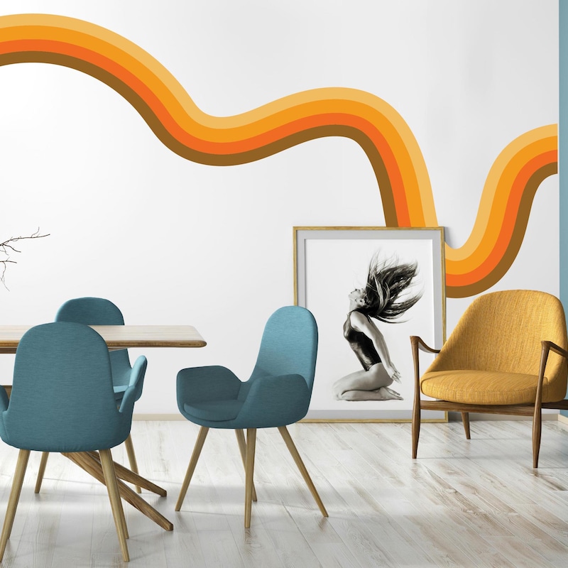 Retro Wall Decal - Etsy