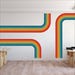 Retro Rainbow Stripes Wall Decal - Etsy