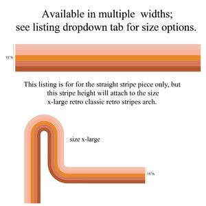 Wall Decal - Retro Stripes Wall Decal - Striped Wall Decals - 15" Tall ...