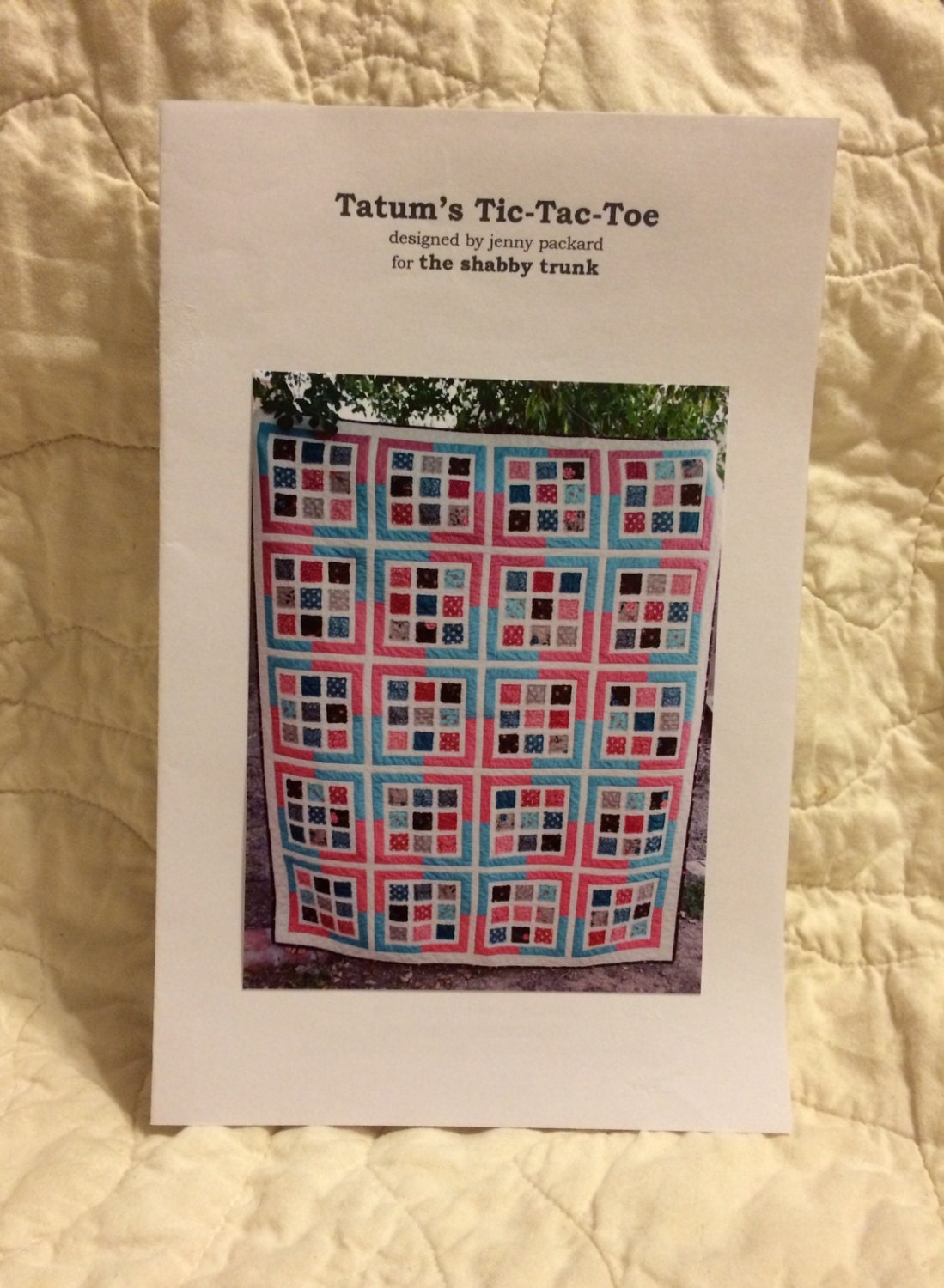 STPQ24 Tatum's Tic Tac Toe Quilt Pattern (paper) - Etsy