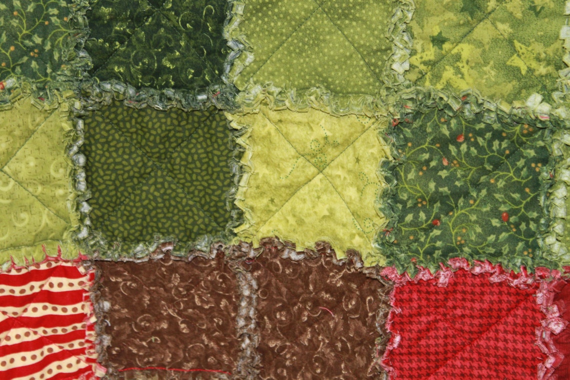 STPQ5 Christmas Tree Rag Quilt Pattern (paper) - Etsy