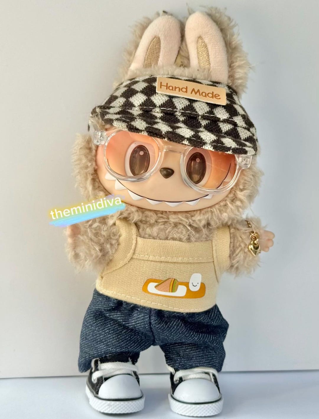 Labubu Clothes Cute Beach Outfit Graphic Tank Top Dark Blue Navy Denim ...