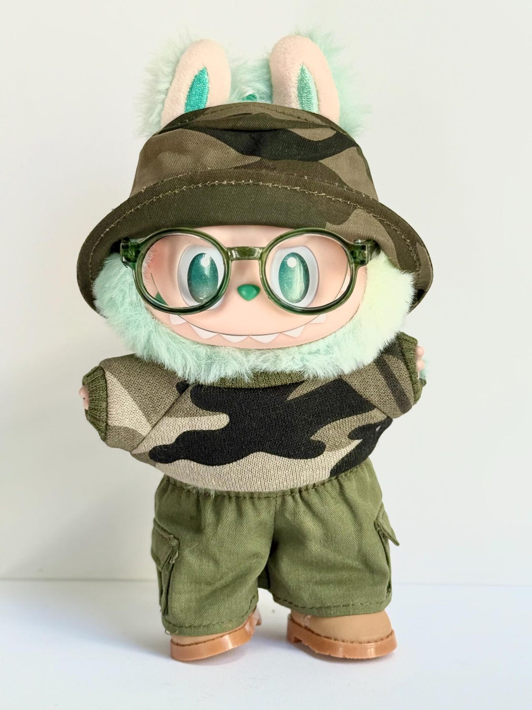 Labubu Clothes Army Green Cargo Pants Camoflauge Swrater Shirt Labubu ...