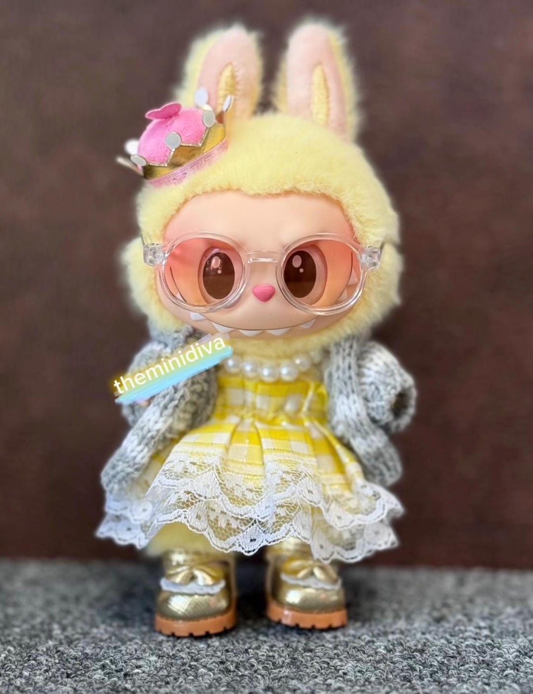 Labubu Clothes Outfit Labubu Yellow Dress Easter Picnic Tea Time Girly ...