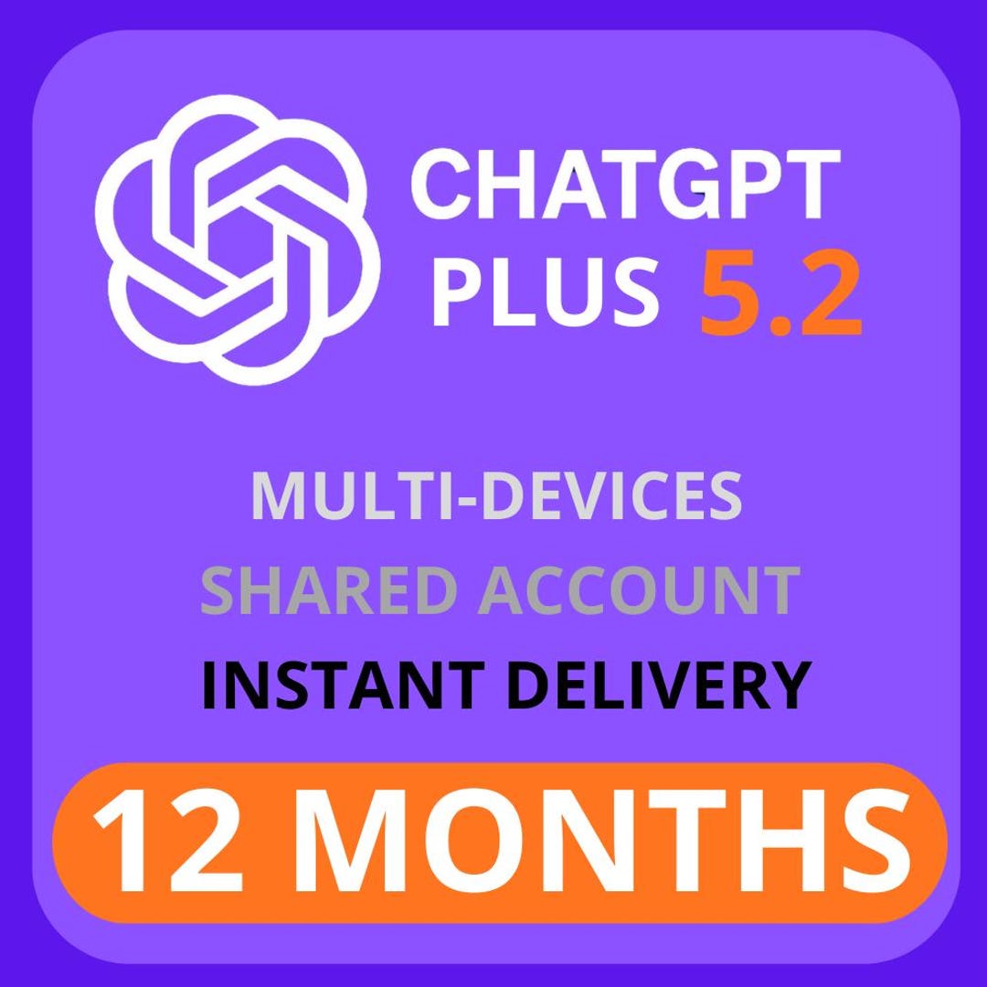 Chatgpt PLUS GPT-5.2 | 12 Months Account | Worldwide | Read Description ...