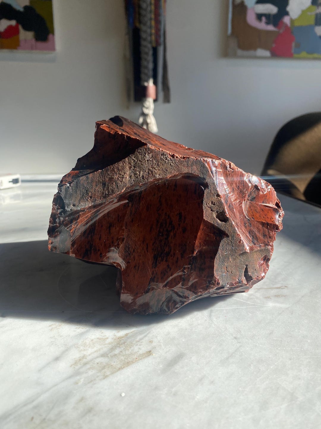 Geode Mahogany Obsidian Red Gemstone Chunk - Etsy