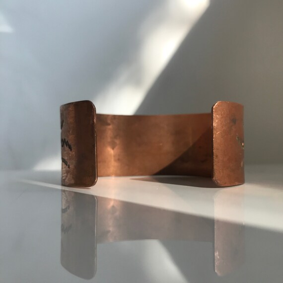 Native American Copper Cuff Bracelet 1940s Fred Harve… - Gem