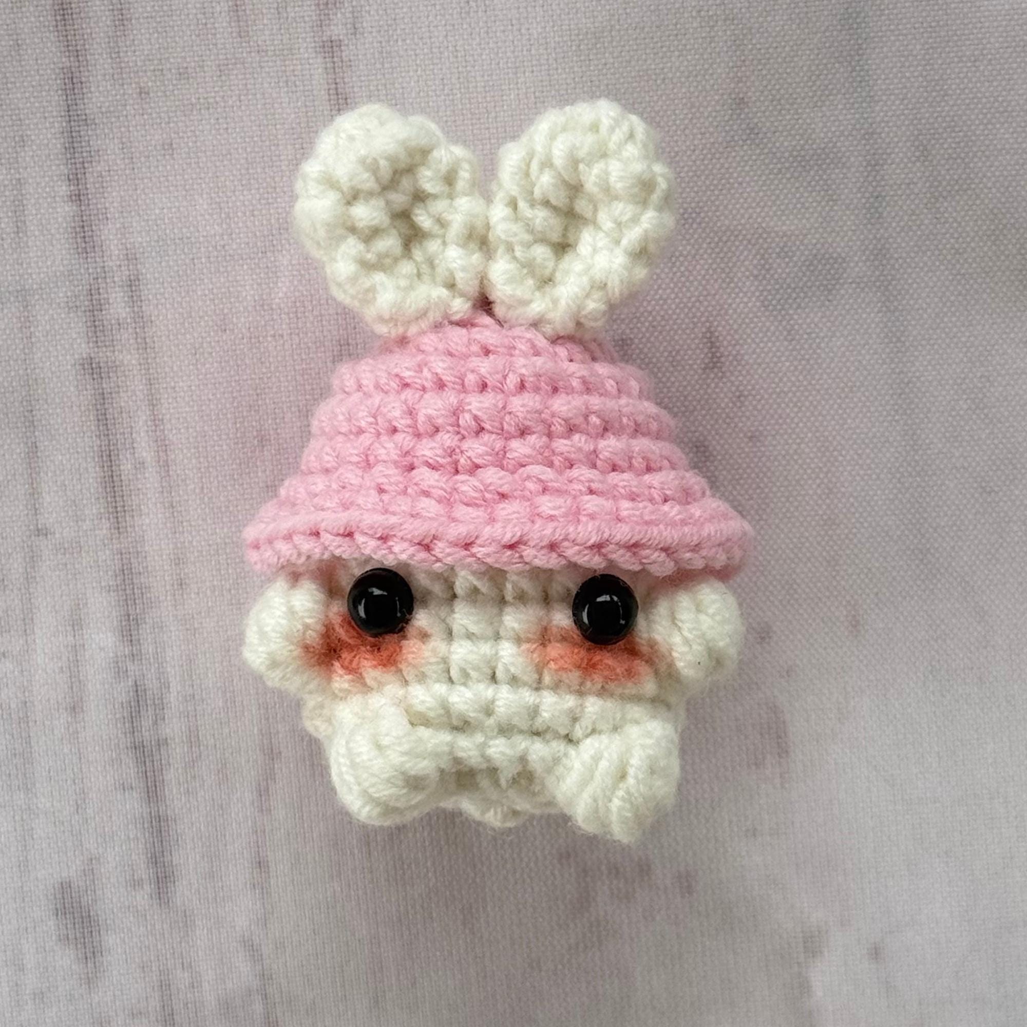 Crochet Mushroom Keychain: Chunky Kawaii Bag Charm, Handmade Cotton ...