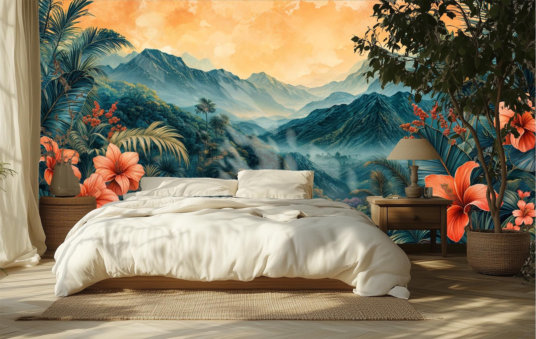 Hawaiian Paradise Wallpaper | Peel&stick and Traditional Wallpaper ...