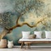 Elegant Olive Tree Mural | Hand-painted Botanical Wall Art | Luxury ...