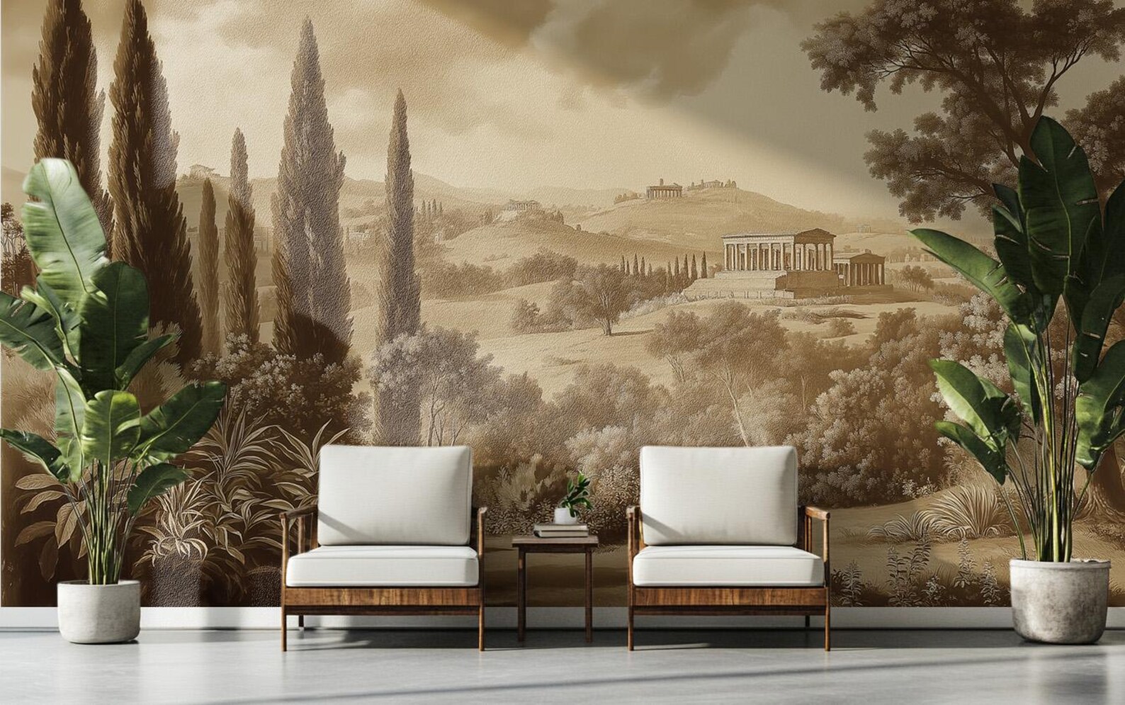 Classic European Wallpaper – Timeless Countryside Wall Mural, Custom ...