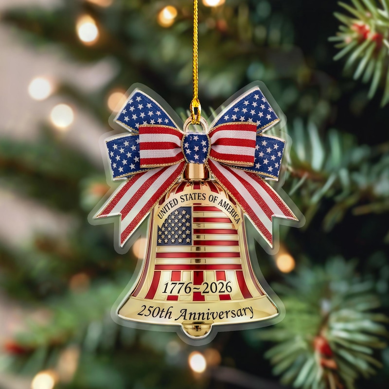 Us 250th Anniversary Bell Ornament - Etsy