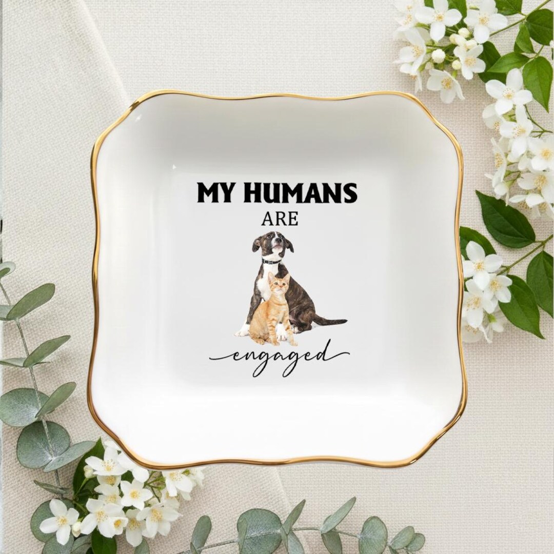 My Humans Are Getting Married Custom Pet Ring Dish, Engagement Gift for ...