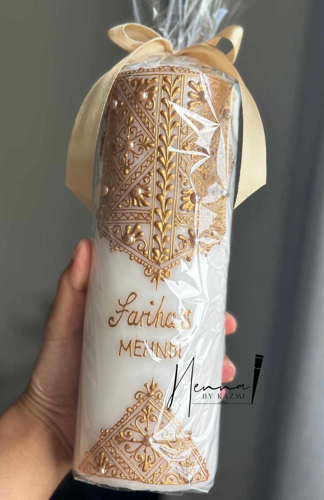 Personalised Henna Candles - Etsy UK