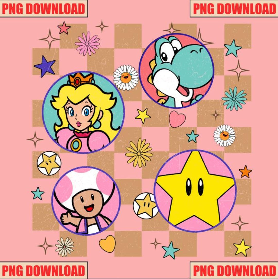 Super Mario Collage PNG, Super Mario Designs, Mario Png DS1 - Etsy