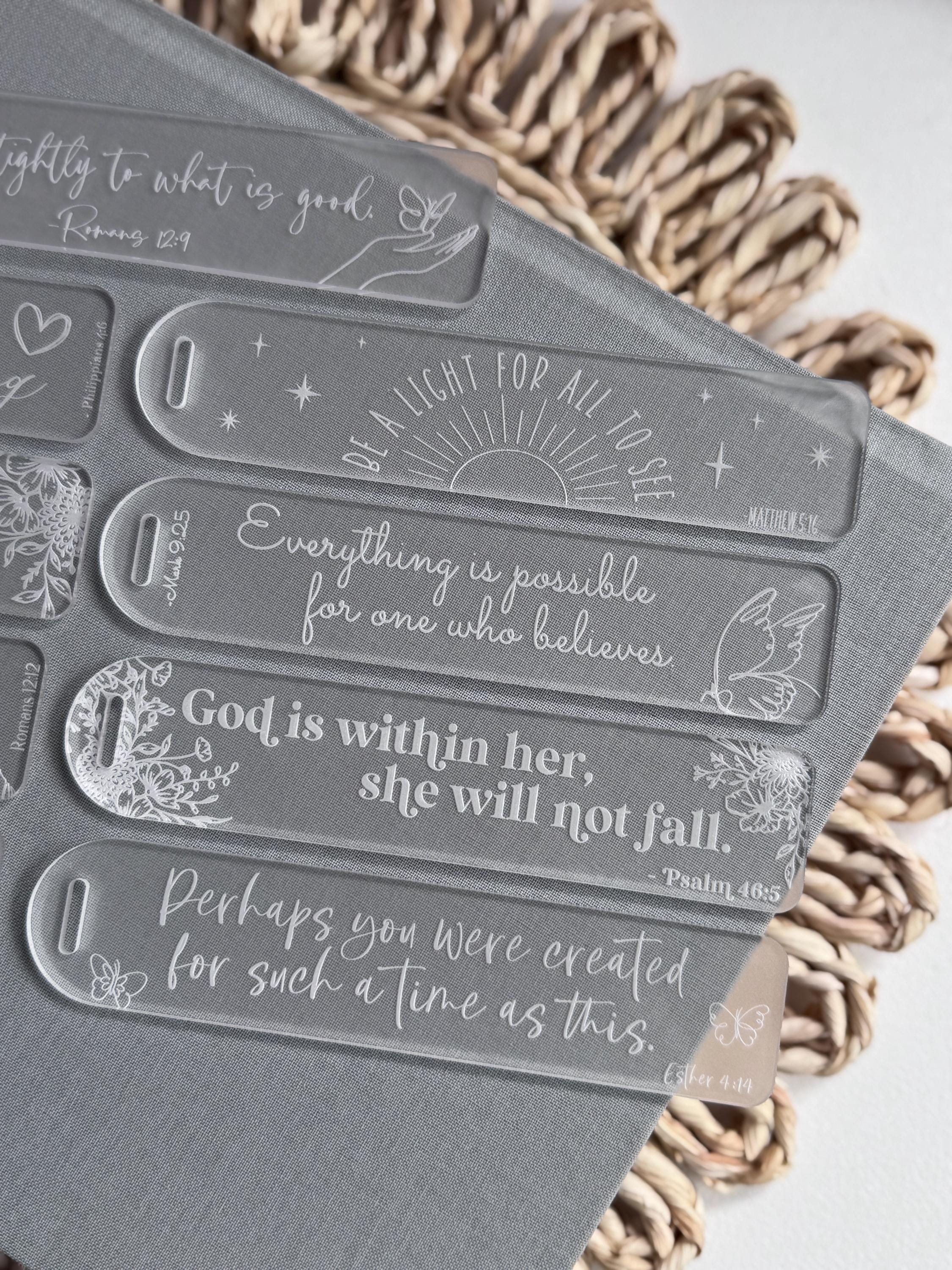 Bible Verse Bookmark SVG Gift for Christian Bookmark With Scripture SVG ...