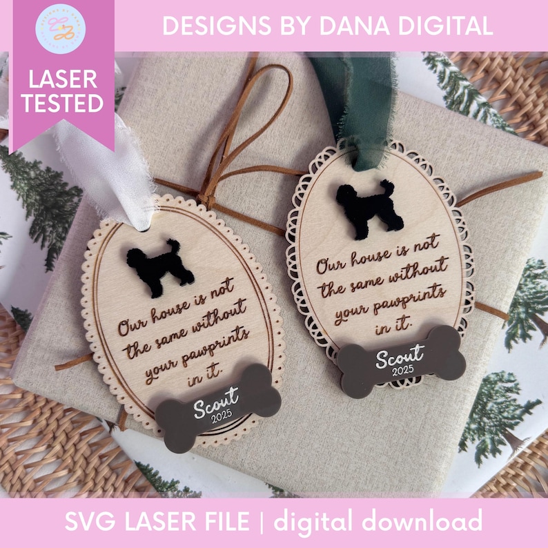 Pet Memorial Ornament SVG File Pet Loss Ornament Custom Ornament SVG ...