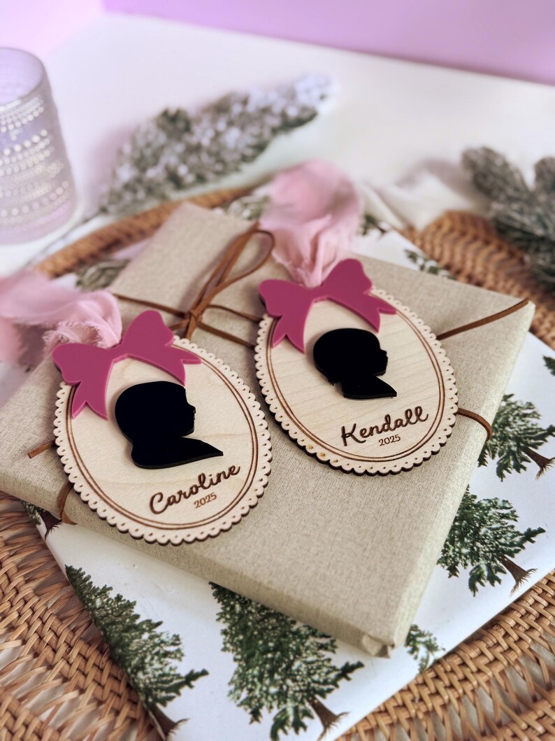 Child Silhouette Ornament SVG Custom Keepsake Laser File - Etsy