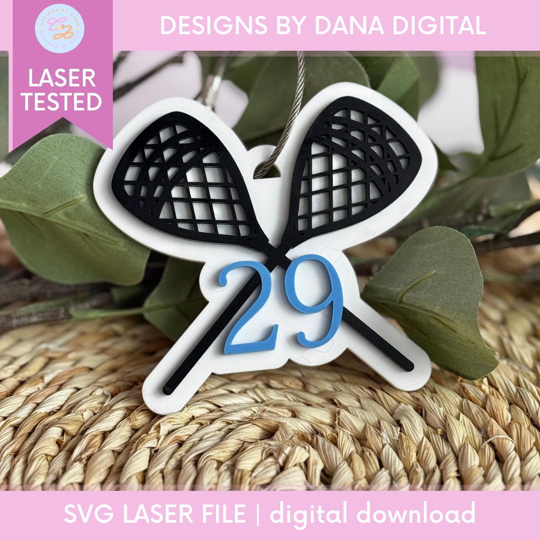 Personalized Lacrosse Goalie SVG | Custom Name Tag Laser File ...