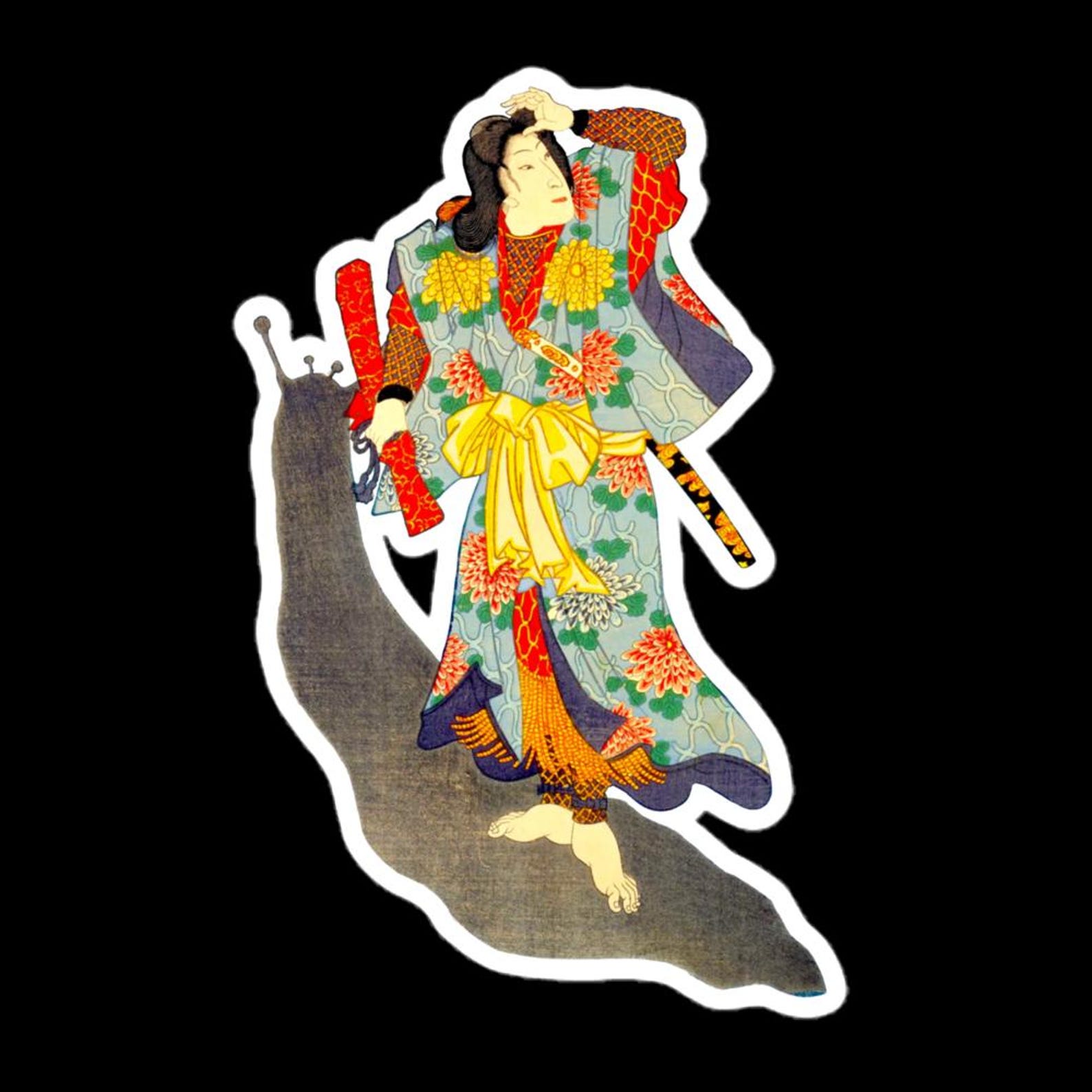 Ukiyoe Ninja Tsunade"綱手" Bubble-free Sticker, Japanese Art Prints ...