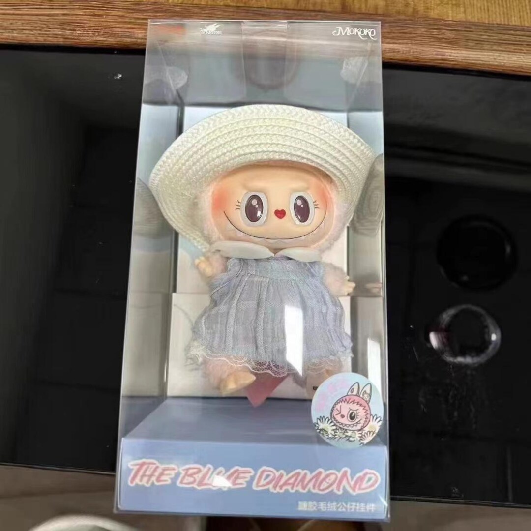 Labubu Mokoko Sweetheart Pendant Vinyl 17CM Popland Blue Diamond ...