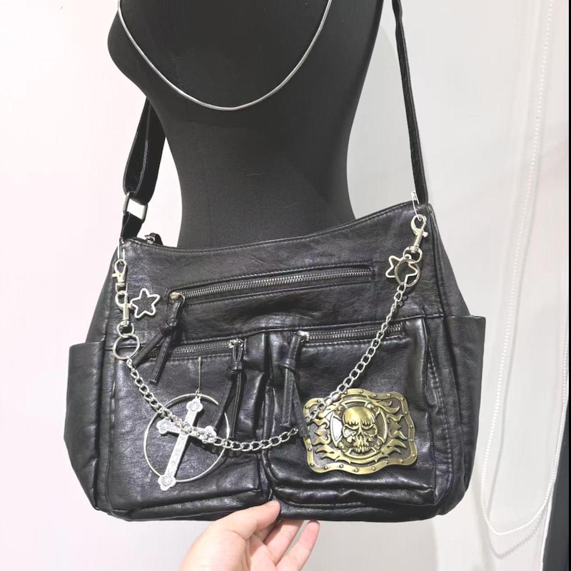 Mens Goth Messenger Bag - Etsy UK