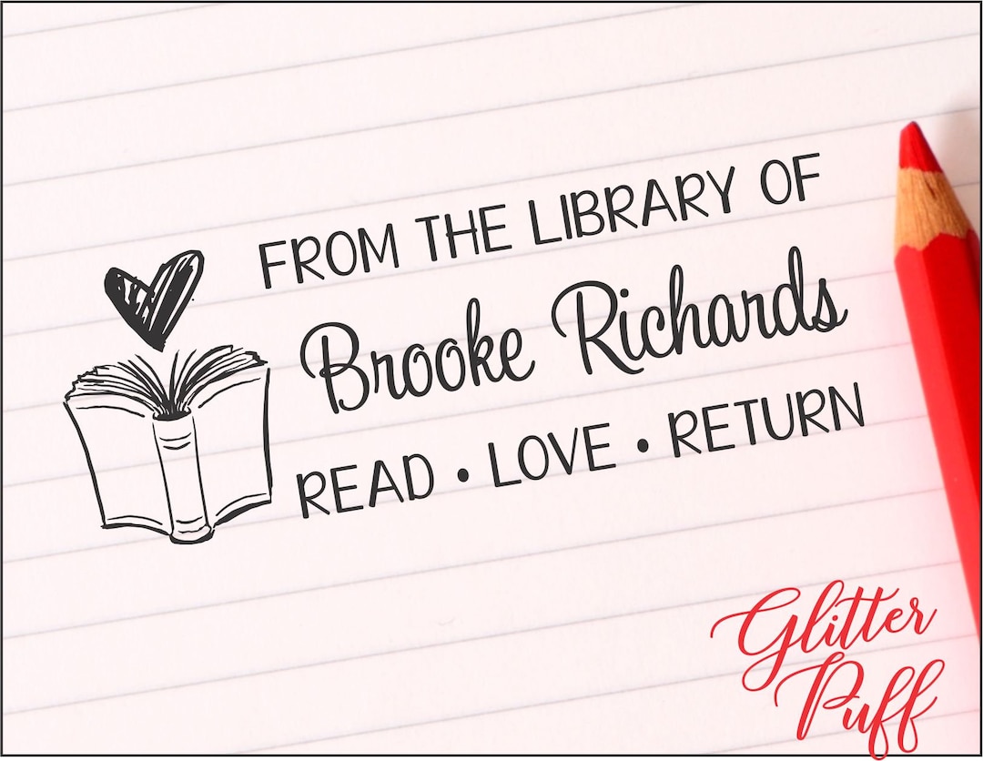 Custom Library Stamp - Personalized, Classroom Library of Stamp, Self ...
