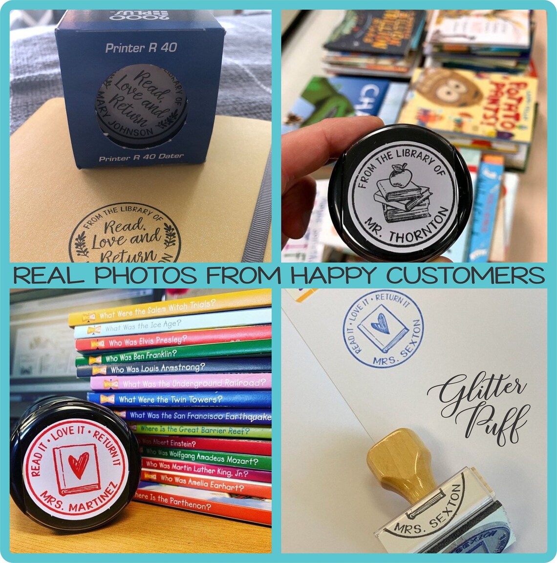 Library of Book Stamp Coffee or Tea Lover Gift for Her - Etsy