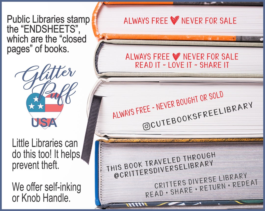 Lending Library Stamp , Always Free Never for Sale, Property of Side ...