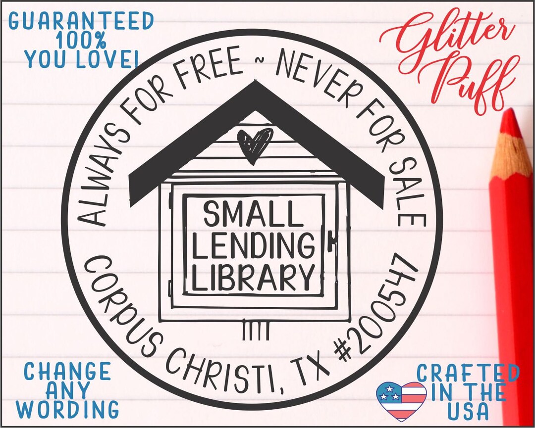 Free Library Stamp Self-inking, Book Swap Exchange Little Classroom ...