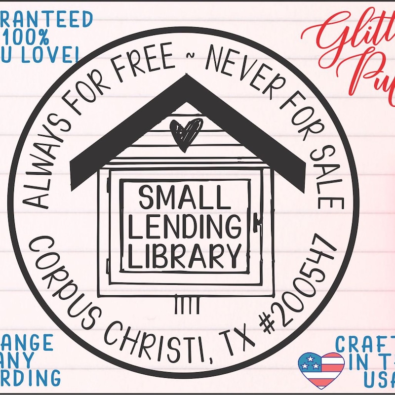 Library Stamp - Etsy
