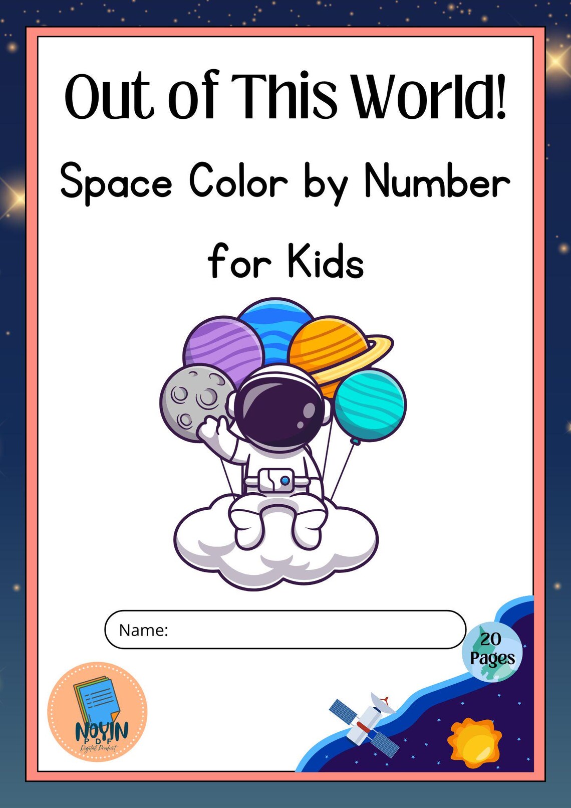 Color by Number Space Theme | Printable Coloring Worksheets for Kids ...