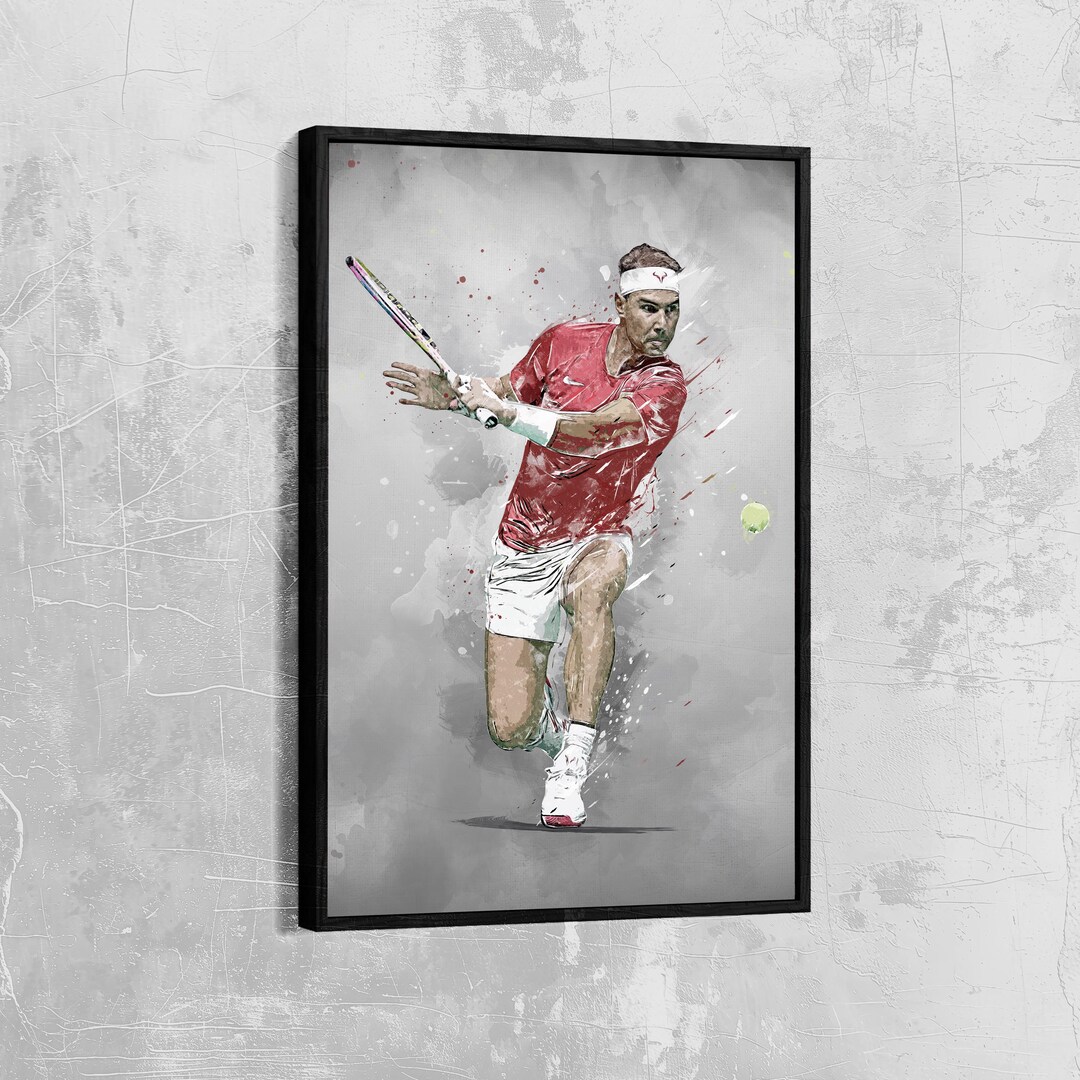 Rafael Nadal Canvas Tennis Poster Rafa Nadal Wall Art US Open Framed ...
