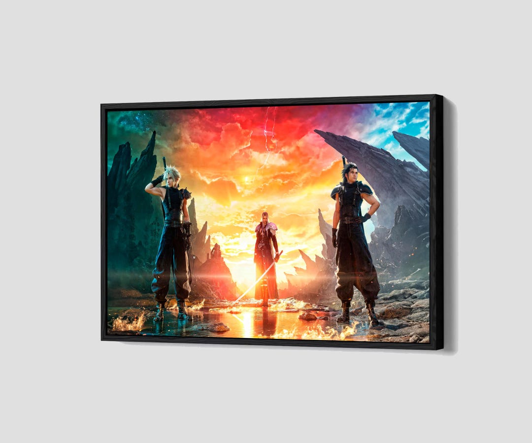 Final Fantasy Canvas Video Game Poster Gaming Room Wall Art Gamer ...