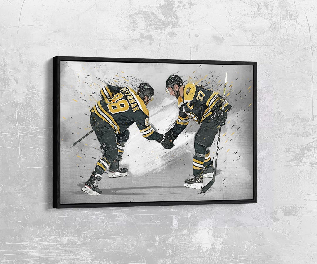 David Pastrnak Canvas Boston Bruins Poster Hockey Wall Art NHL Framed ...