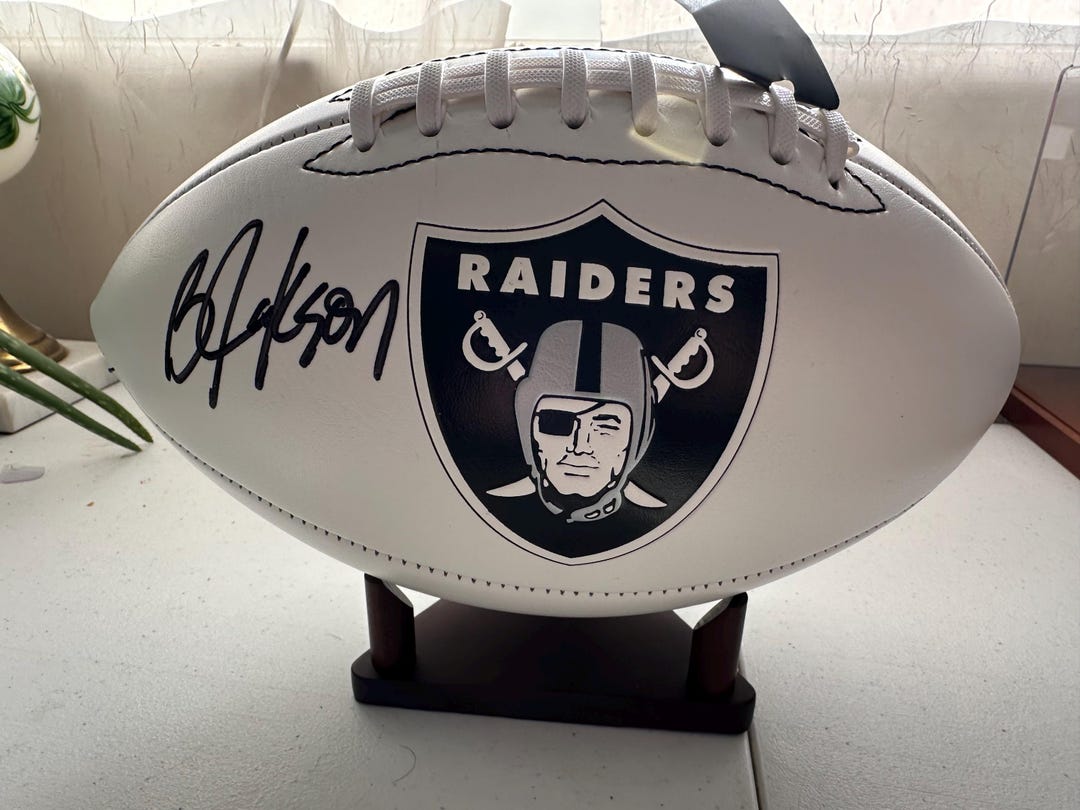 Bo Jackson Signed Las Vegas LA Raiders Autographed Full-size Football W ...