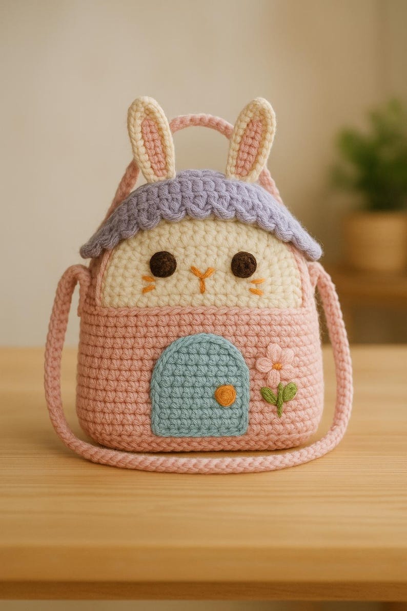Handmade Crochet Bunny Bag for Kids – Cute Animal Purse | Faifat ...