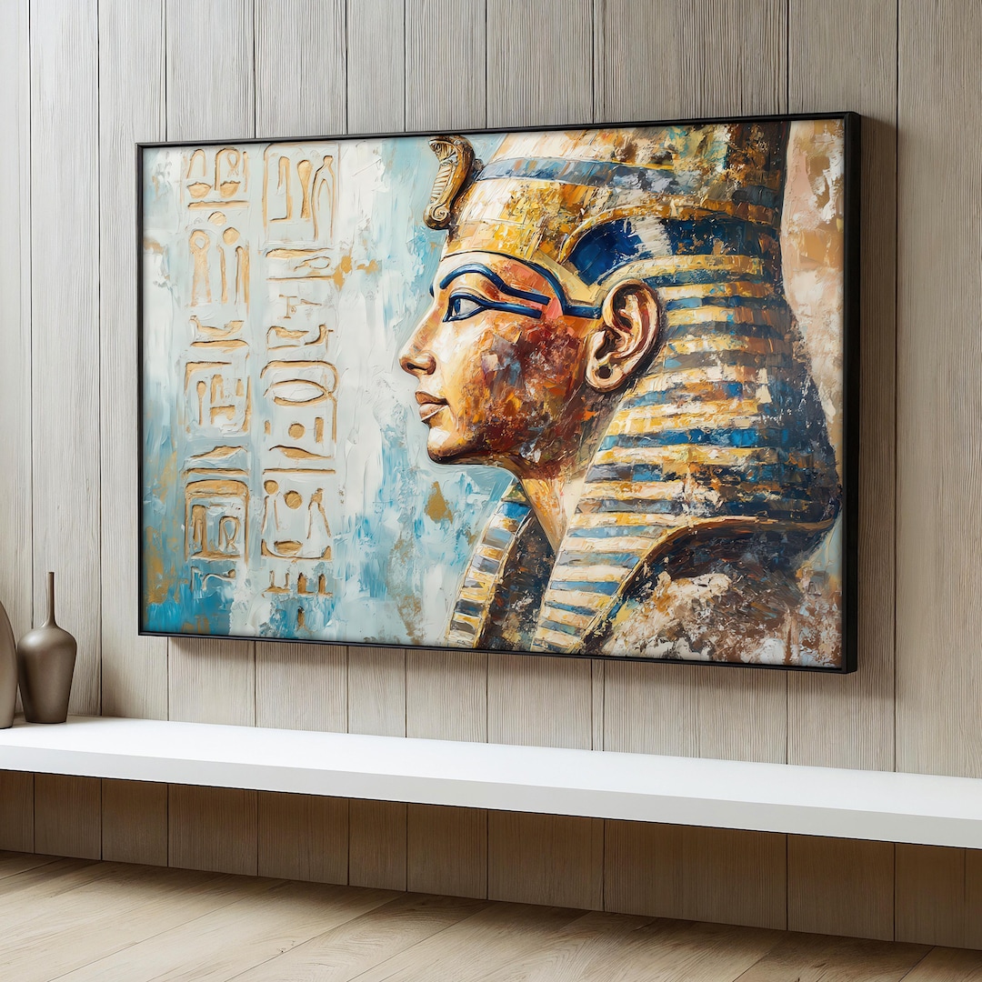 Egyptian Pharaoh Canvas Painting, Ancient Egypt Wall Art, King Poster ...