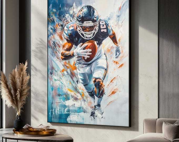 Matte Vertical Poster - Dynamic Football Run - Etsy Canada