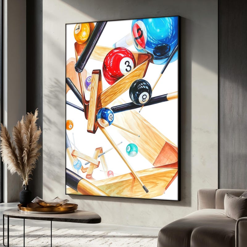 Billiards Wall Art - Etsy
