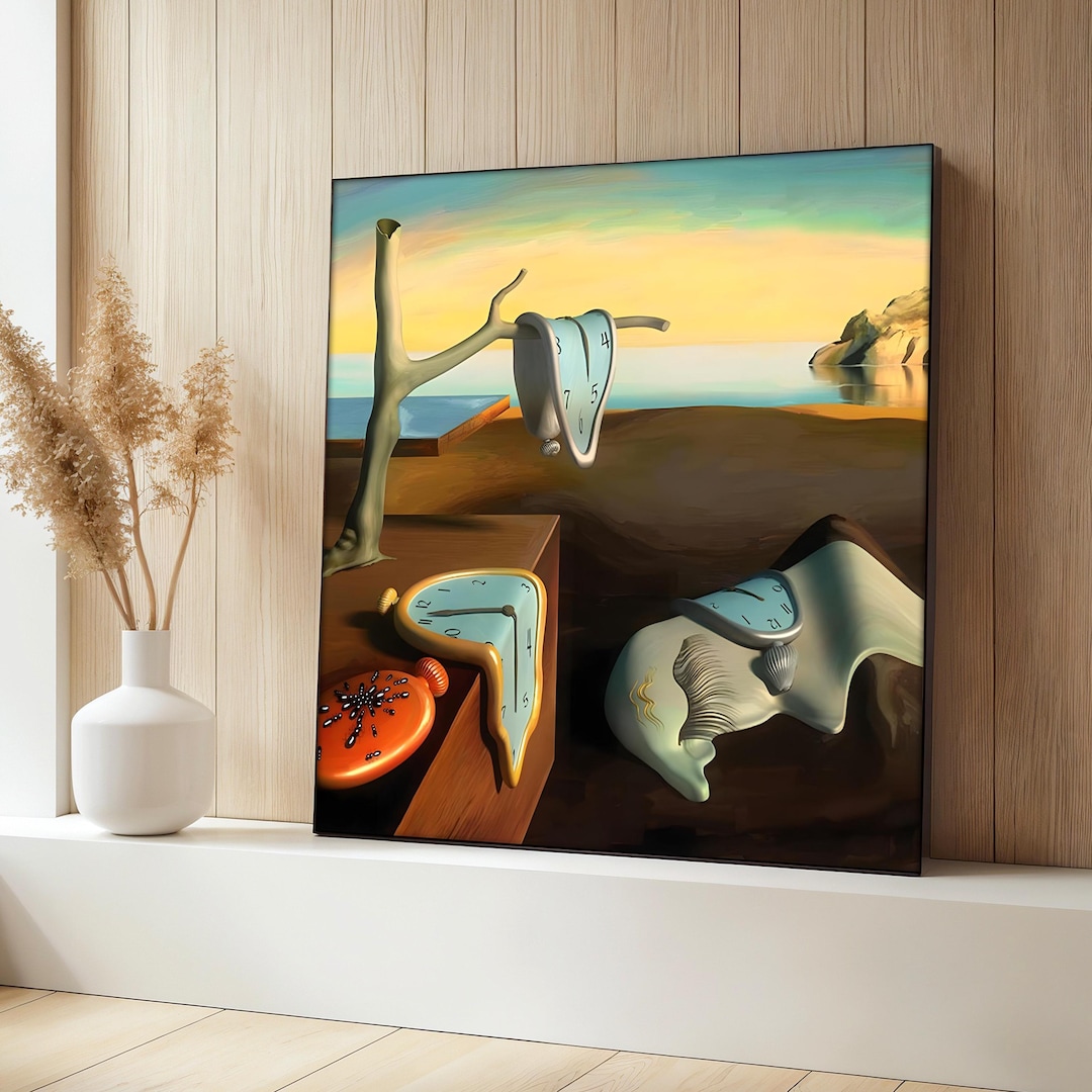 The Persistence of Memory Canvas Painting by Salvador Dali, Surreal ...