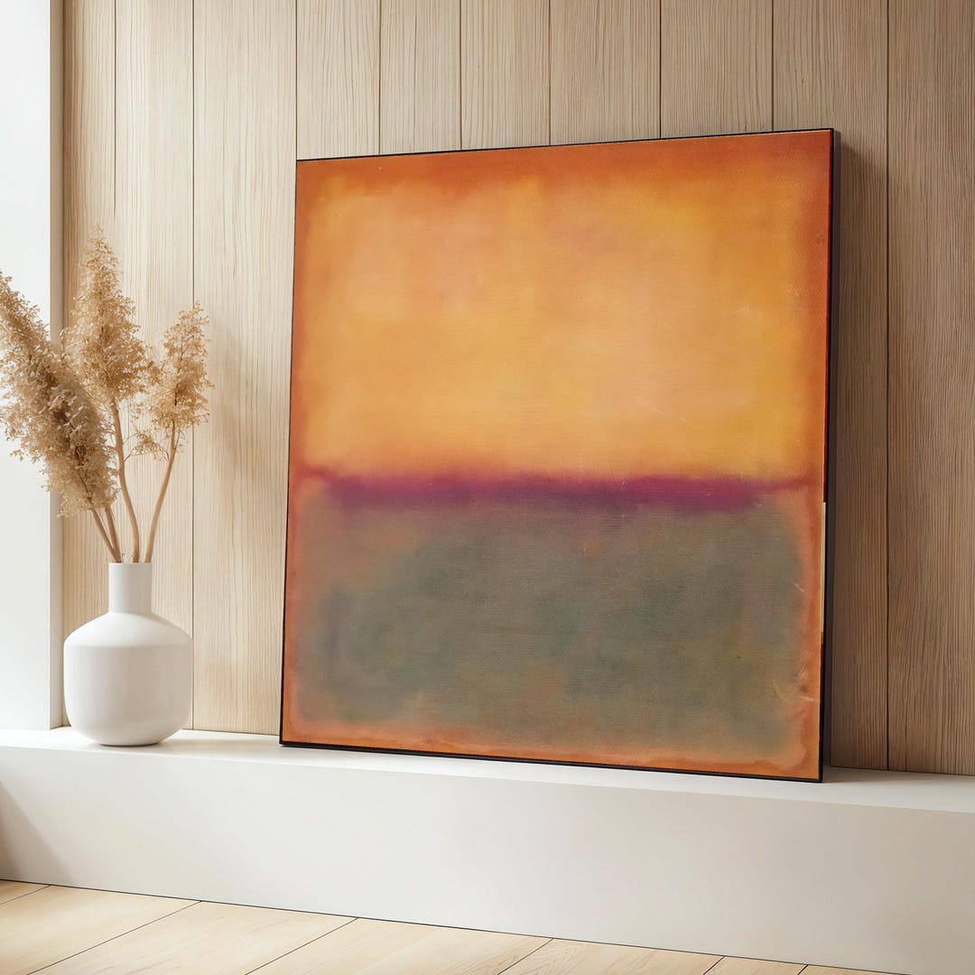 Mark Rothko Soft Orange Canvas Art Print, Abstract Color Field Painting ...